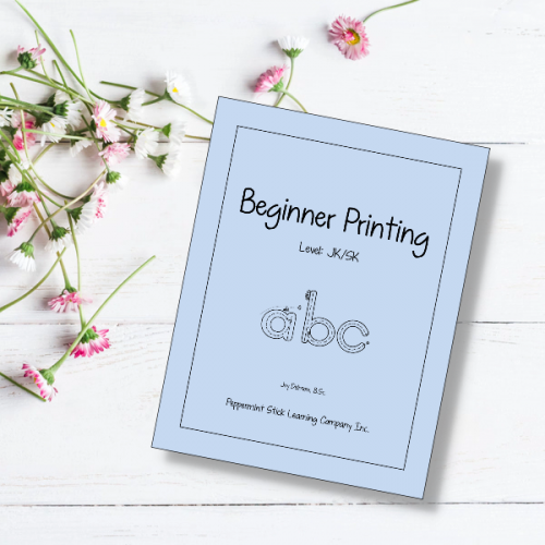 Beginner Printing Level JK/SK (printed) | Peppermint Stick Learning Company